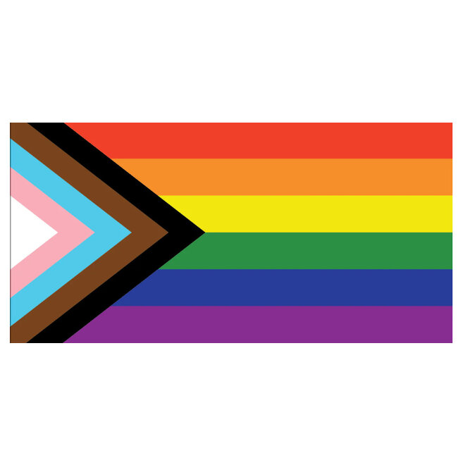 Progressive Rainbow Pride Flag - Denier Nylon - 18"x36" - Endeavours ...