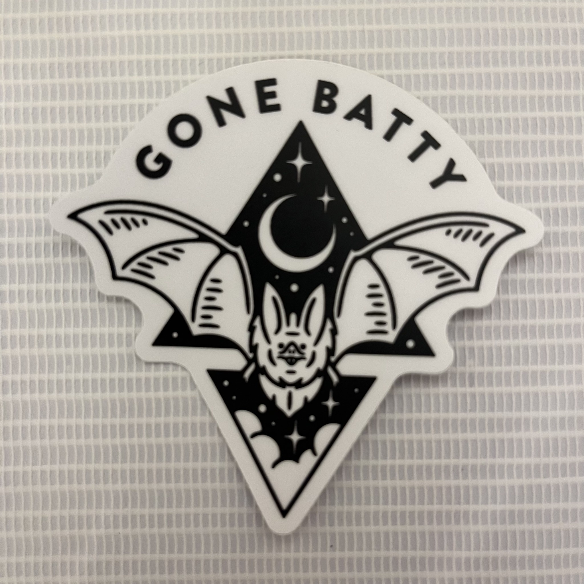 Gone Batty Nighttime Bat | Large Printed Sticker - Endeavours ThinkPlay