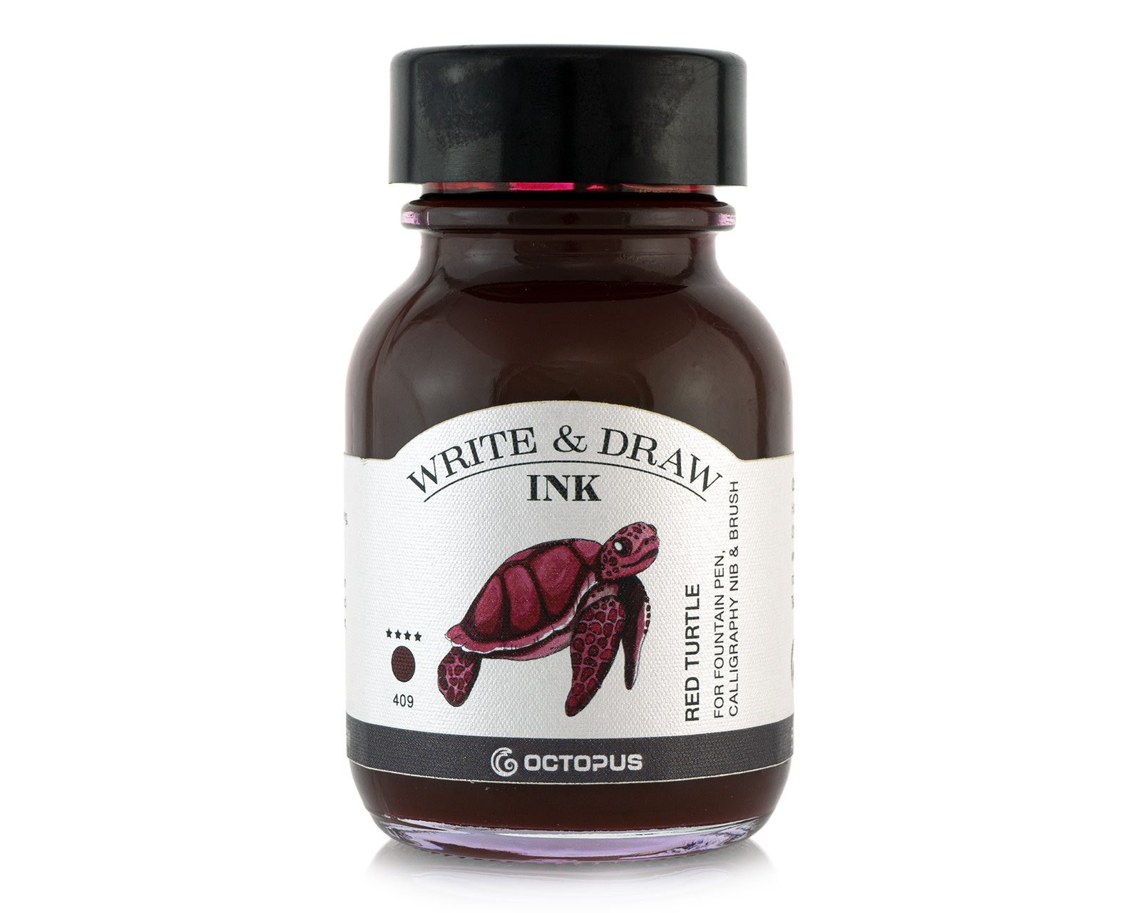 Octopus Ink Bottle Write & Draw 50 ml 409 Red Turtle - Endeavours ThinkPlay