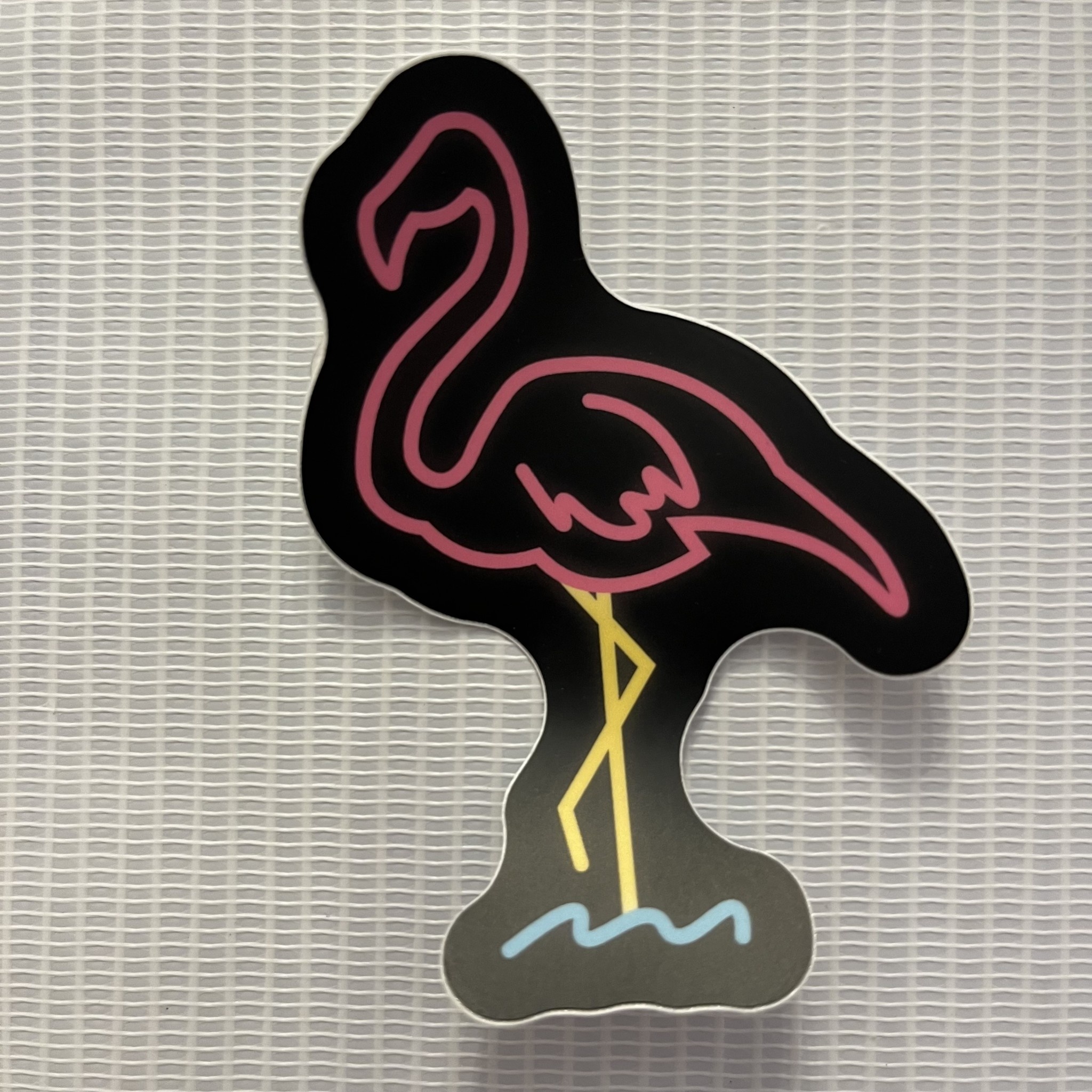 Neon Flamingo | Large Printed Sticker - Endeavours ThinkPlay