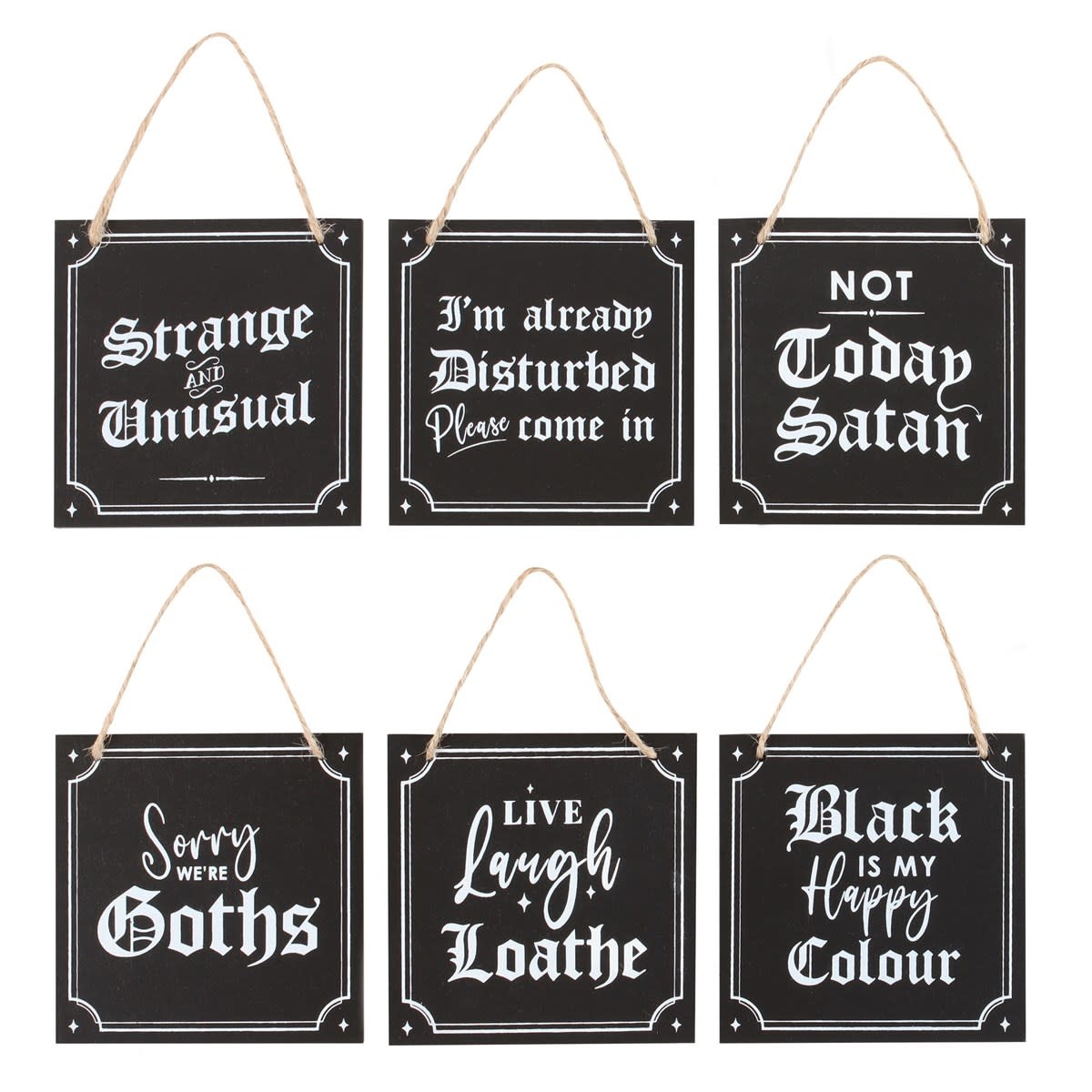Gothic Mini Signs - Assorted Signs - Endeavours ThinkPlay