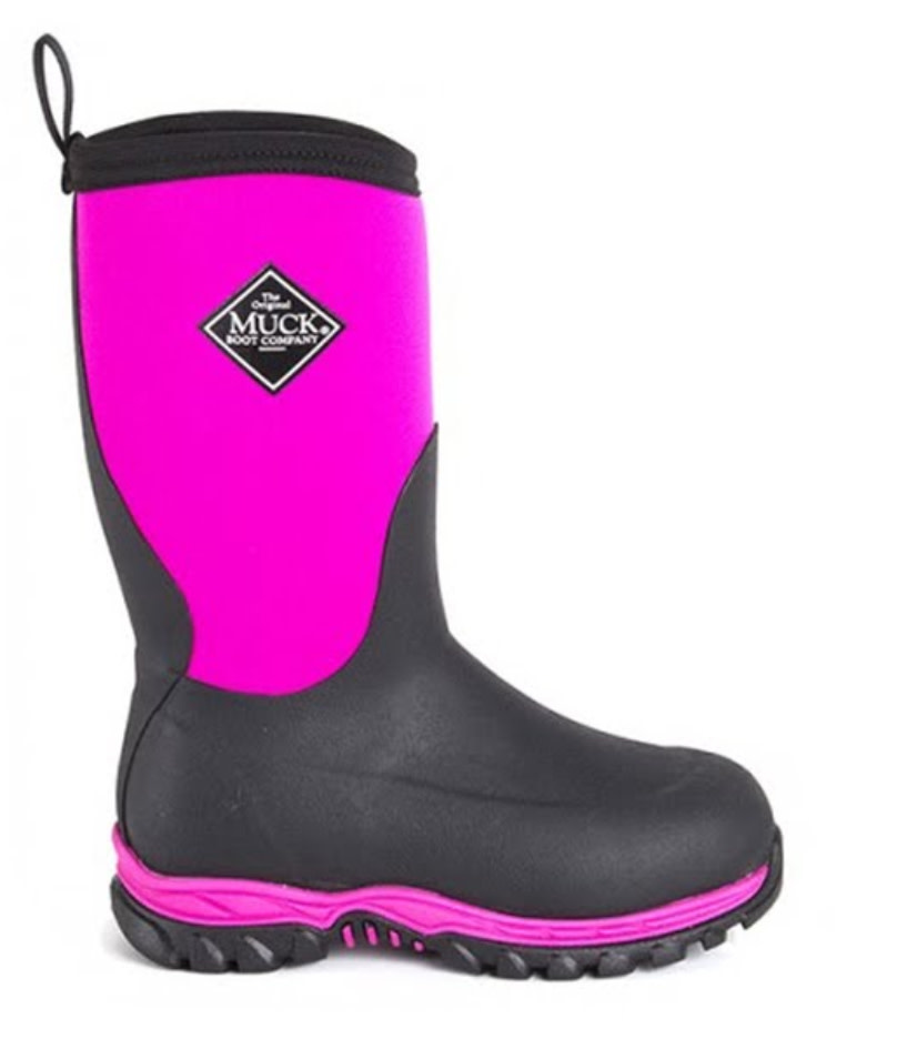 Muck Kids Rugged II RG2-400 Pink and Black Waterproof Winter Boot - Big ...
