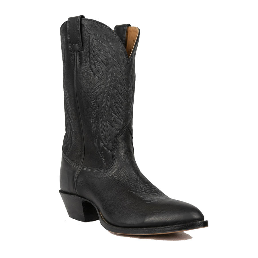 Alberta Boots Men’s Cowboy Boot Cypress Black Round Toe Western Heel ...