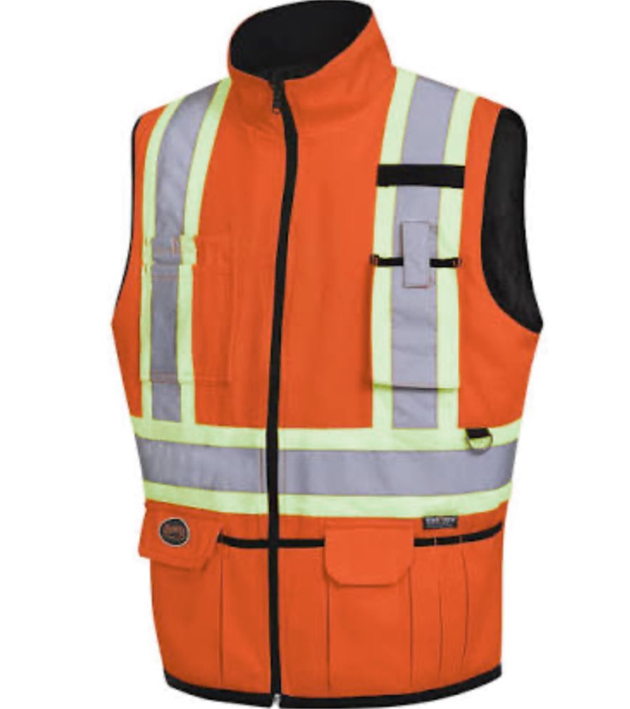 Pioneer Hi Vis Reversible Insulated Safety Vest #6688 (V1022450) - Big ...