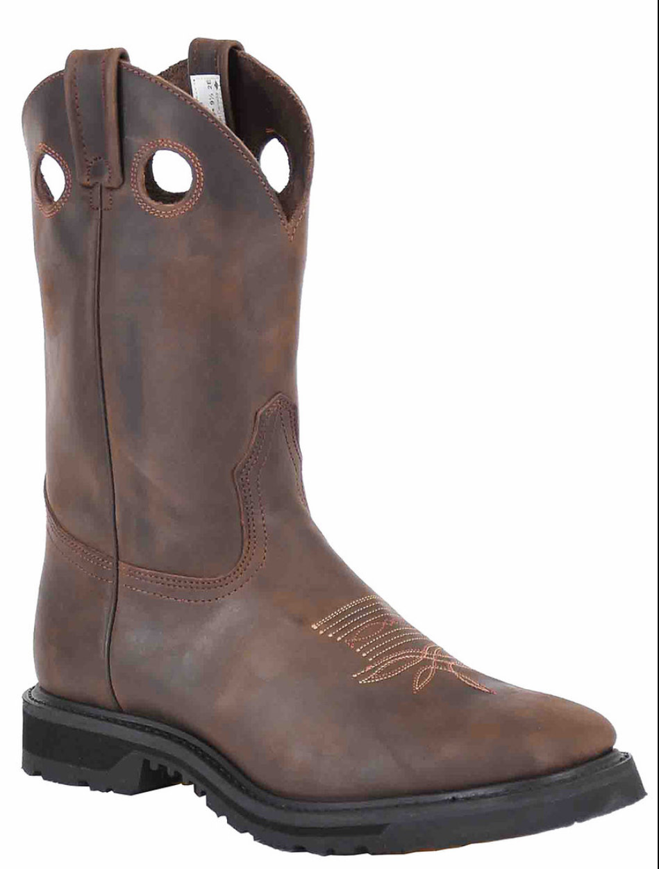 Canada West Brahma boot Spongy Ropers lava sole Square Toe #8120 - Big ...