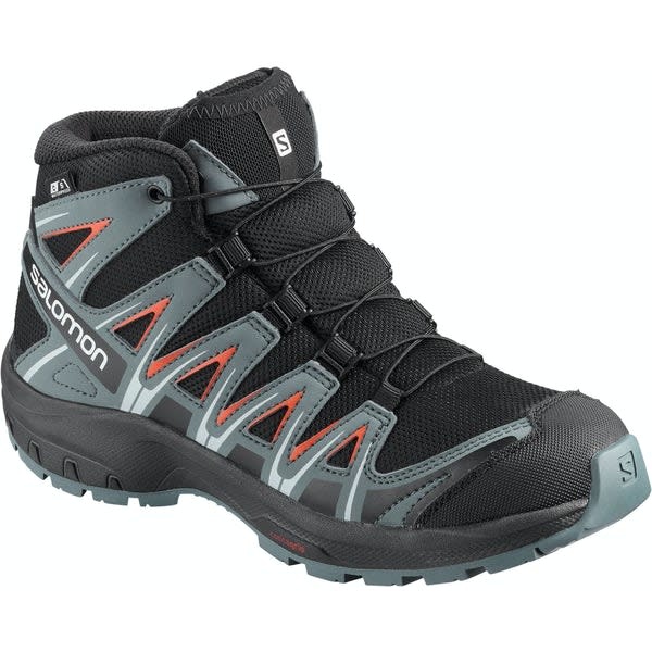 Salomon XA Pro 3D Mid CSWP J Shoes - Youth - Black/Cherry Tomato - Big ...