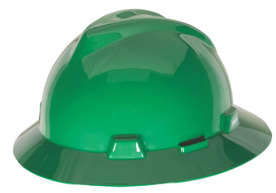 MSA Hard Hat V-Gard Fas-Trac Green 475370 - Big Valley Sales