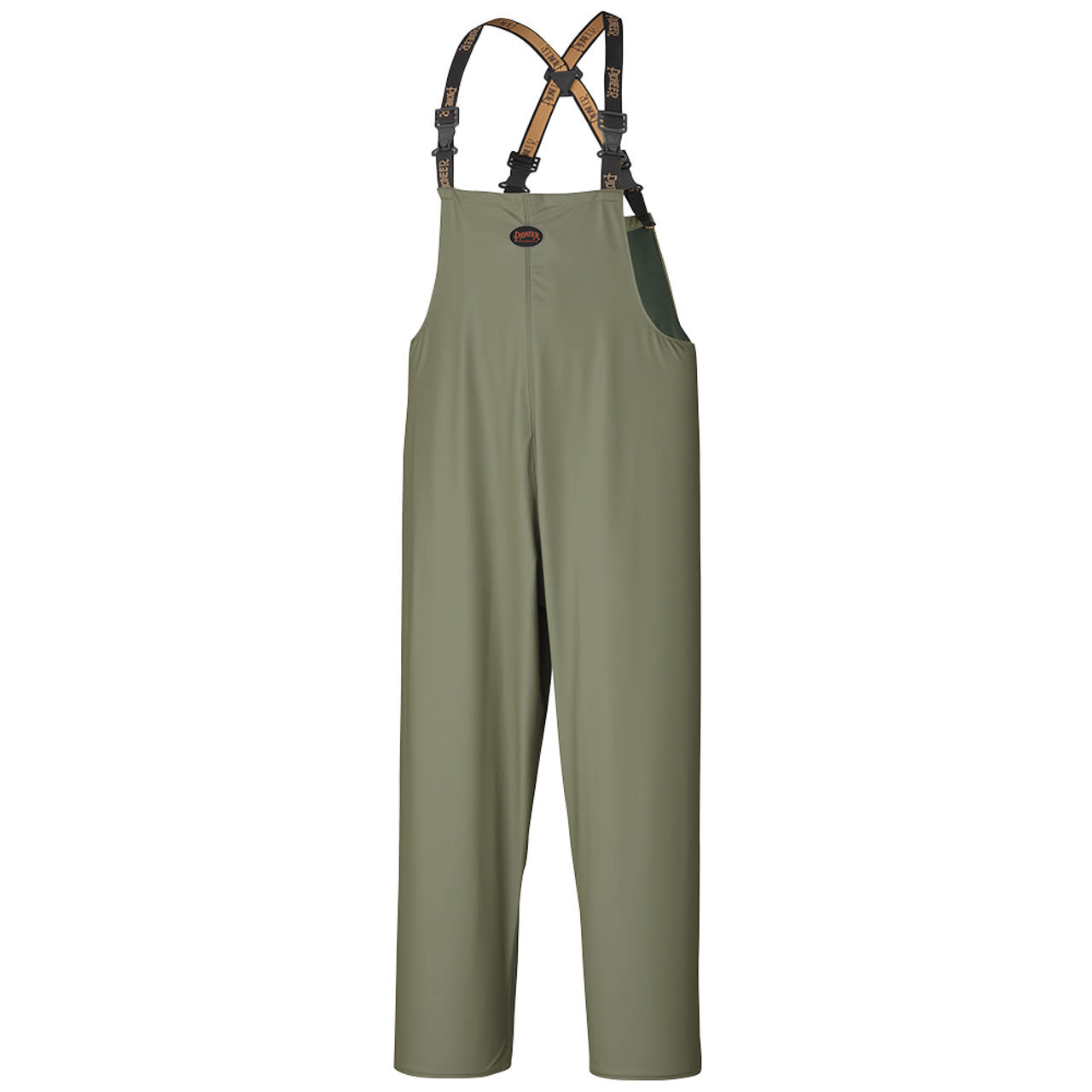 Pioneer PU Stretch Rain Bib Pant - Olive - D7020 - Big Valley Sales