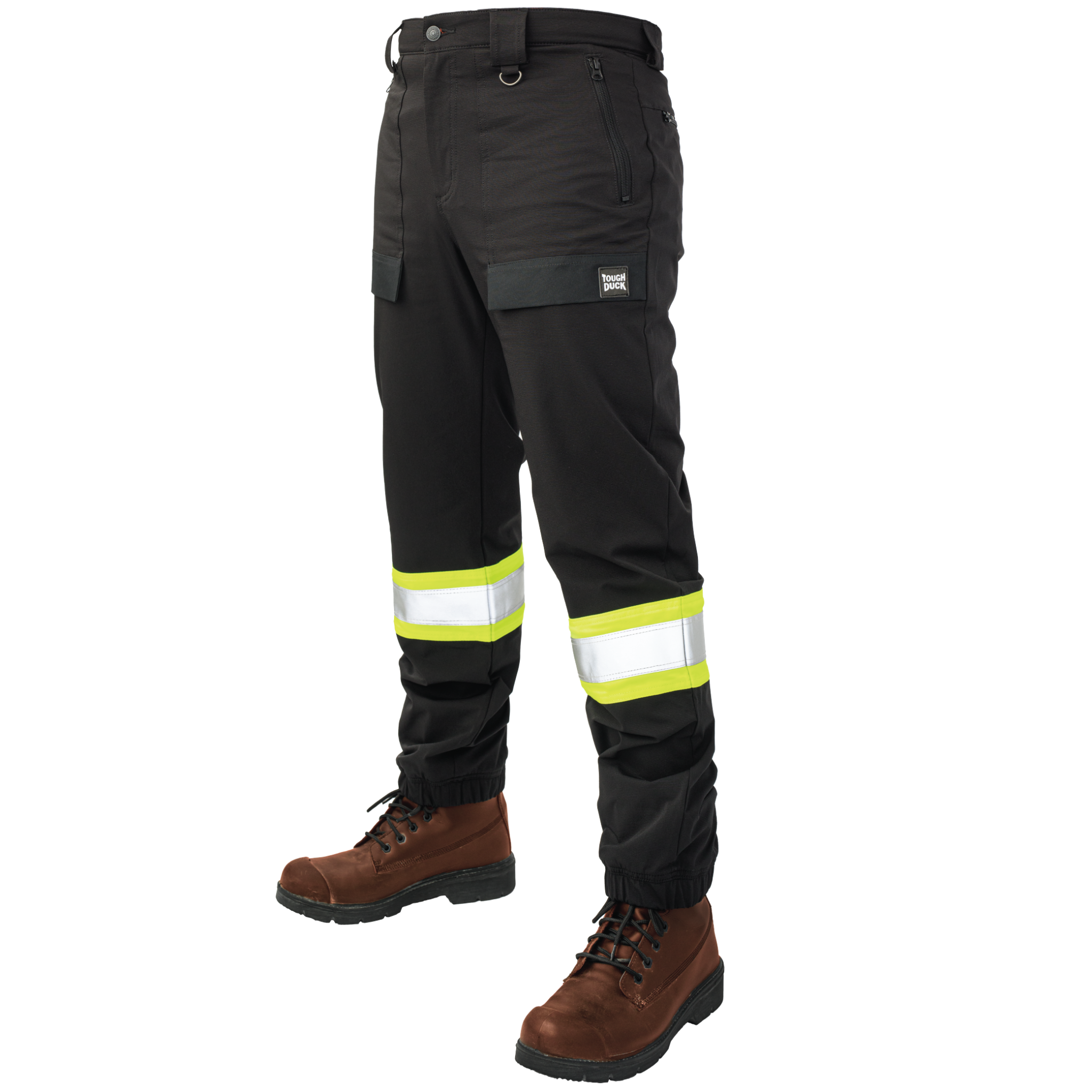 Tough Duck Men's Comfort Fit Free Stretch Safety Jogger - Black - SP101 ...