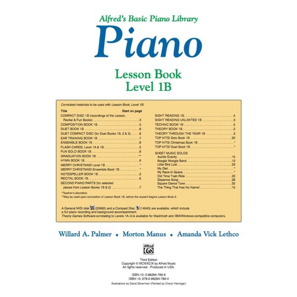 Lesson Book 1B - Alfred's Basic Piano Course - PianoWorks, Inc