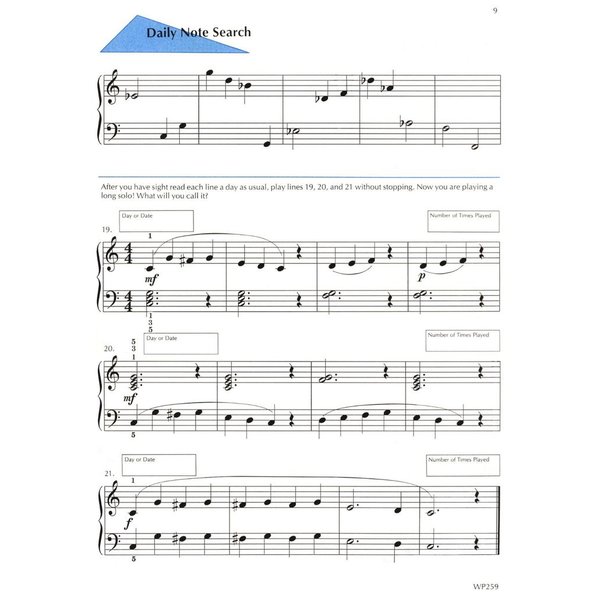 Level 2 - A Line A Day Sight Reading - PianoWorks, Inc