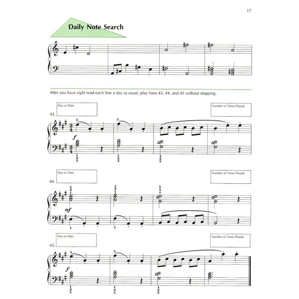 Level 3 - A Line A Day Sight Reading - PianoWorks, Inc