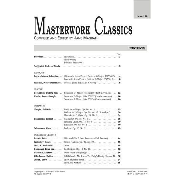 Masterwork Classics, Level 10 - PianoWorks, Inc