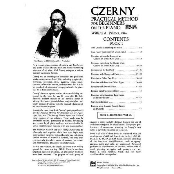 Czerny - Practical Method for Beginners on the Piano, Opus 599 (Complete) - PianoWorks, Inc