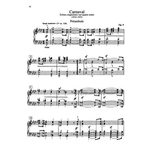 Schumann - Carnaval, Opus 9 - PianoWorks, Inc