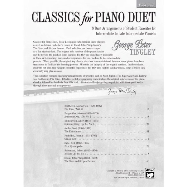 Classics for Piano Duet, Book 2 - PianoWorks, Inc