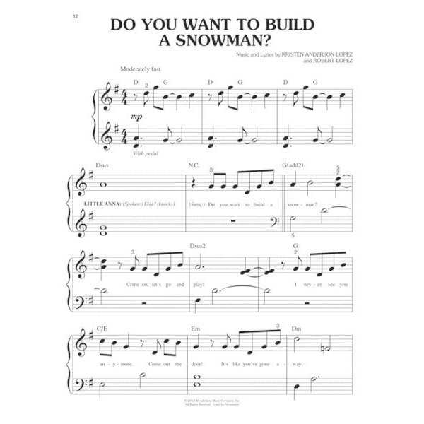 Frozen - Big Note - PianoWorks, Inc