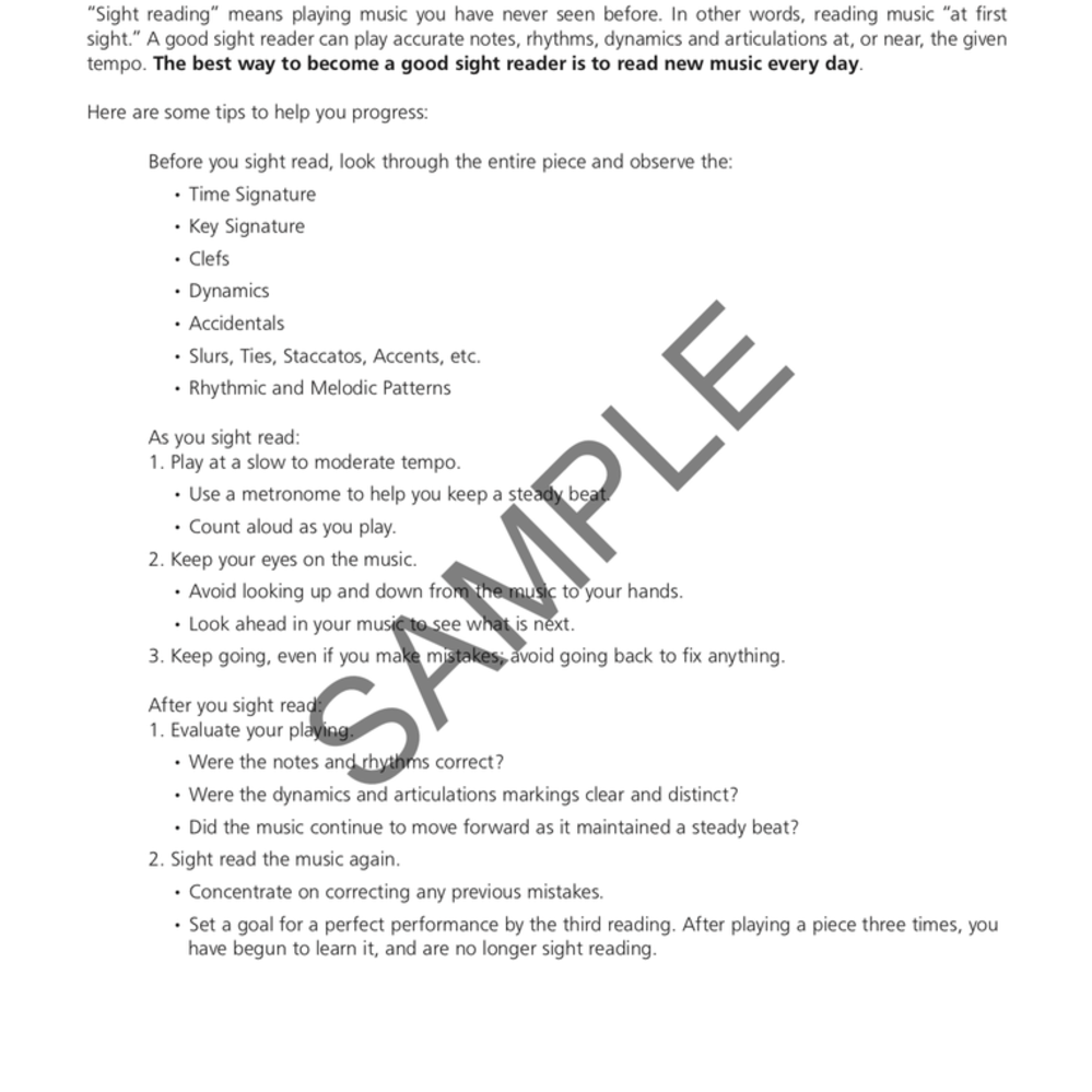 Sight Reading, Level 4 - PianoWorks, Inc