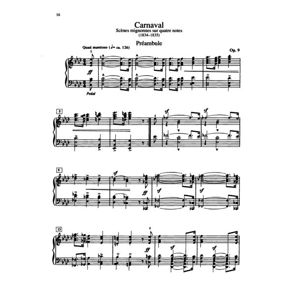 Schumann - Carnaval, Opus 9 - PianoWorks, Inc