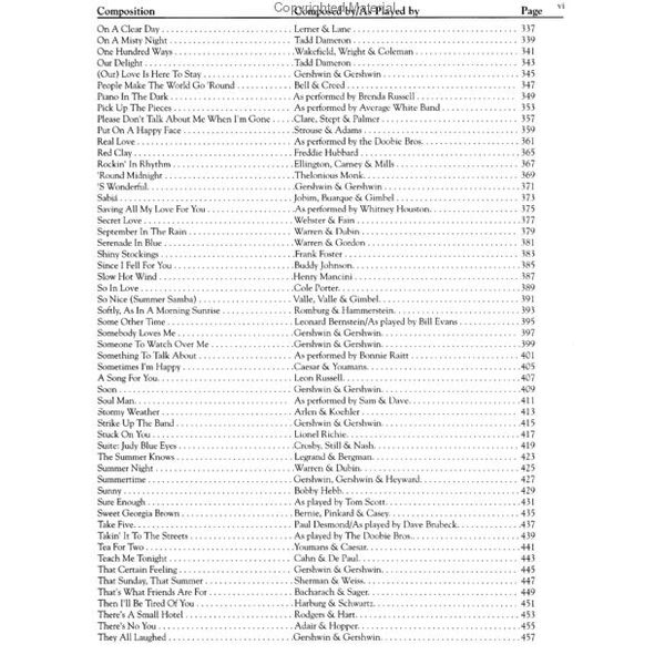 The Standards Real Book - C Edition - PianoWorks, Inc