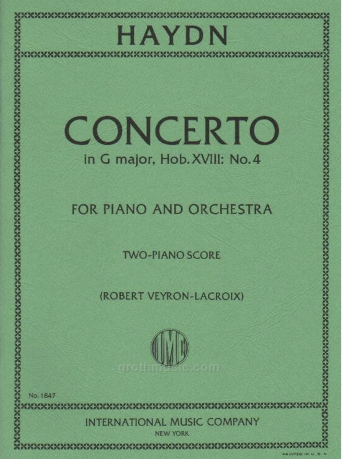 Haydn - Concerto in G Major, Hob. XVIII: No. 4 - PianoWorks, Inc