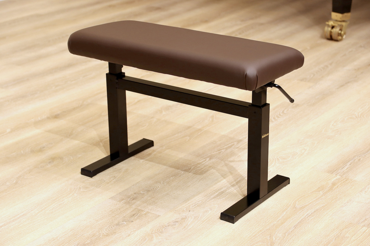 Hidrau Model 30" Hydraulic Artist Piano Bench Brown Vinyl - PianoWorks, Inc