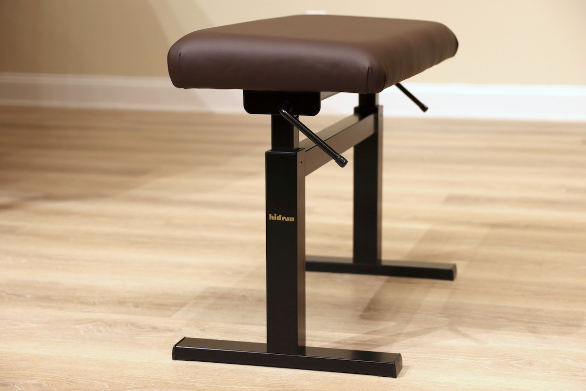 Hidrau Model 30" Hydraulic Artist Piano Bench Brown Leather ...