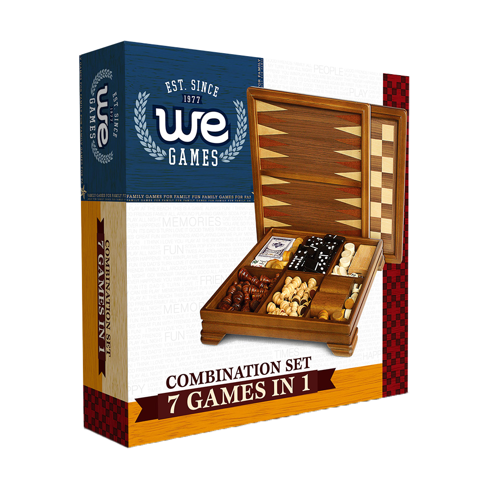 7-Games-in-1 Game Set (Walnut) - Blue Highway Games