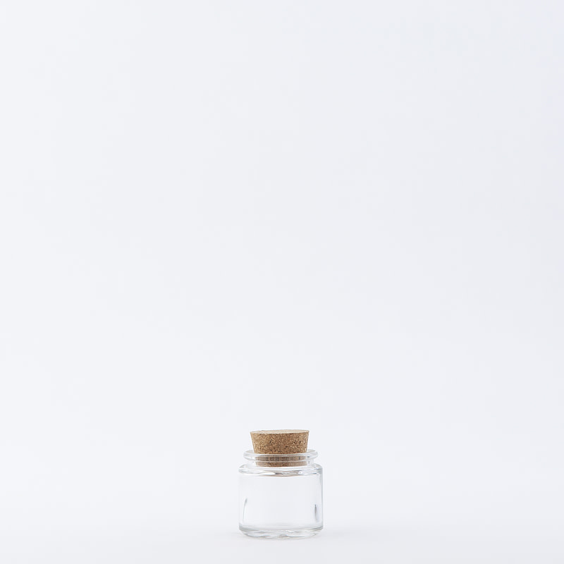 Clear Glass Jar With Cork Top, 1 oz | Sustainable Packaging - The ...