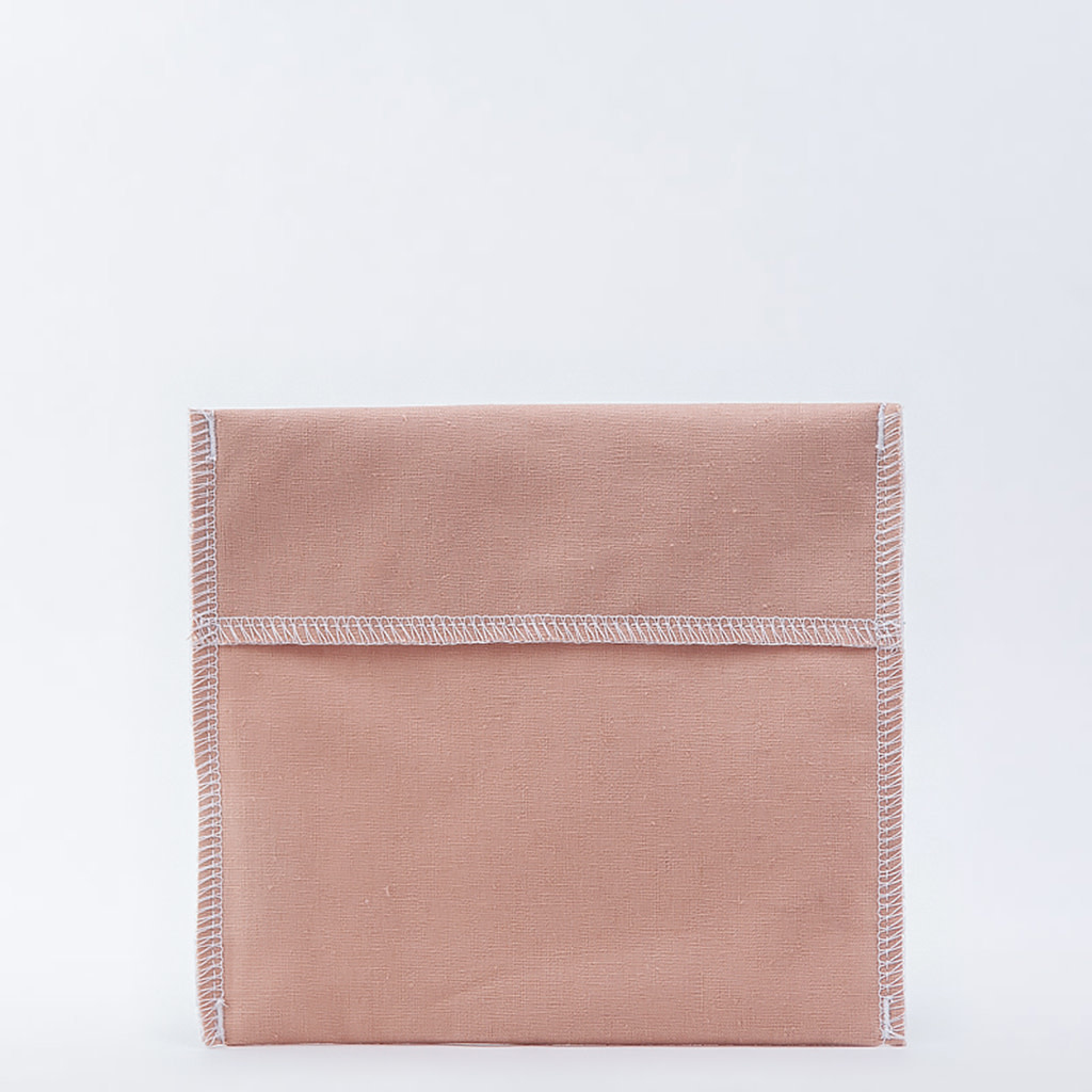 Linen Sandwich Bag Rose | Reusable Sandwich Wrap - The Refill Shoppe