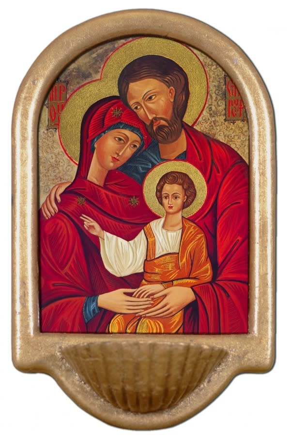 Holy Water Font Holy Family Icon - St. Paul's Catholic Books & Gifts