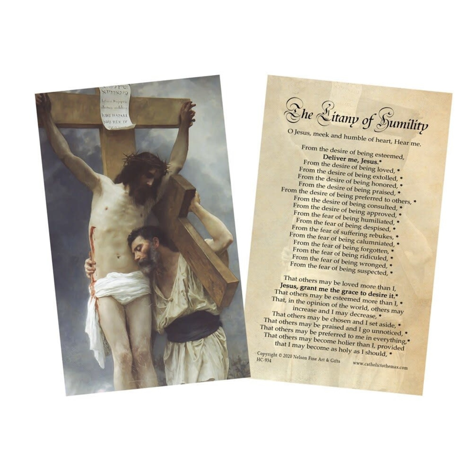 Litany of Humility Holy Card - St. Paul's Catholic Books & Gifts