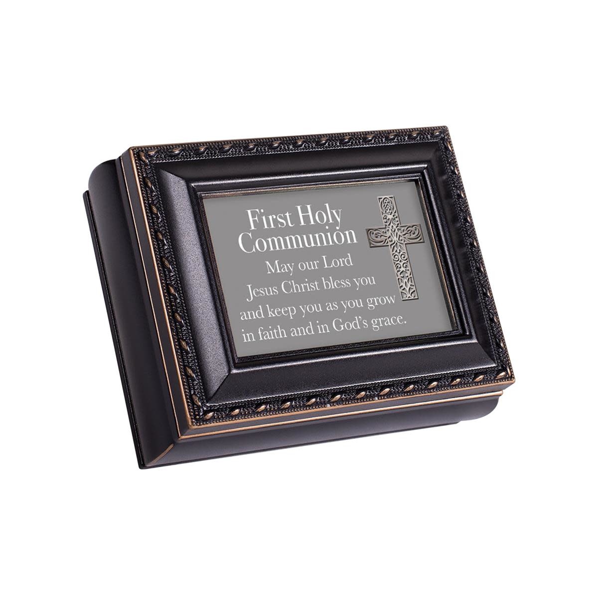 Keepsake Box First Communion Black - St. Paul's Catholic Books & Gifts