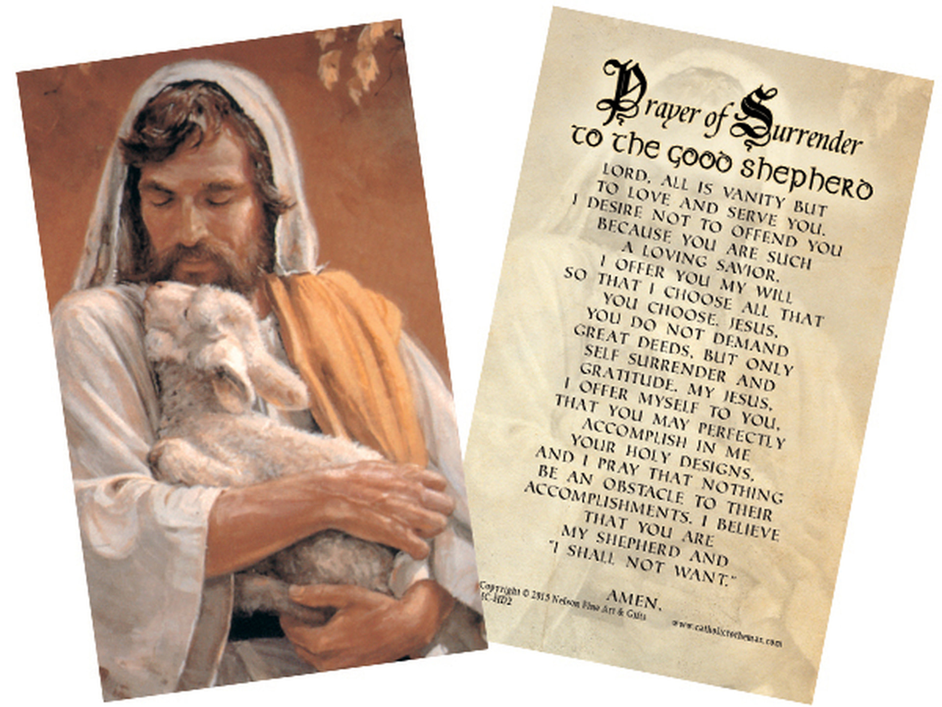 Prayer Card- Prayer of Surrender to the Good Shepherd - St. Paul's ...