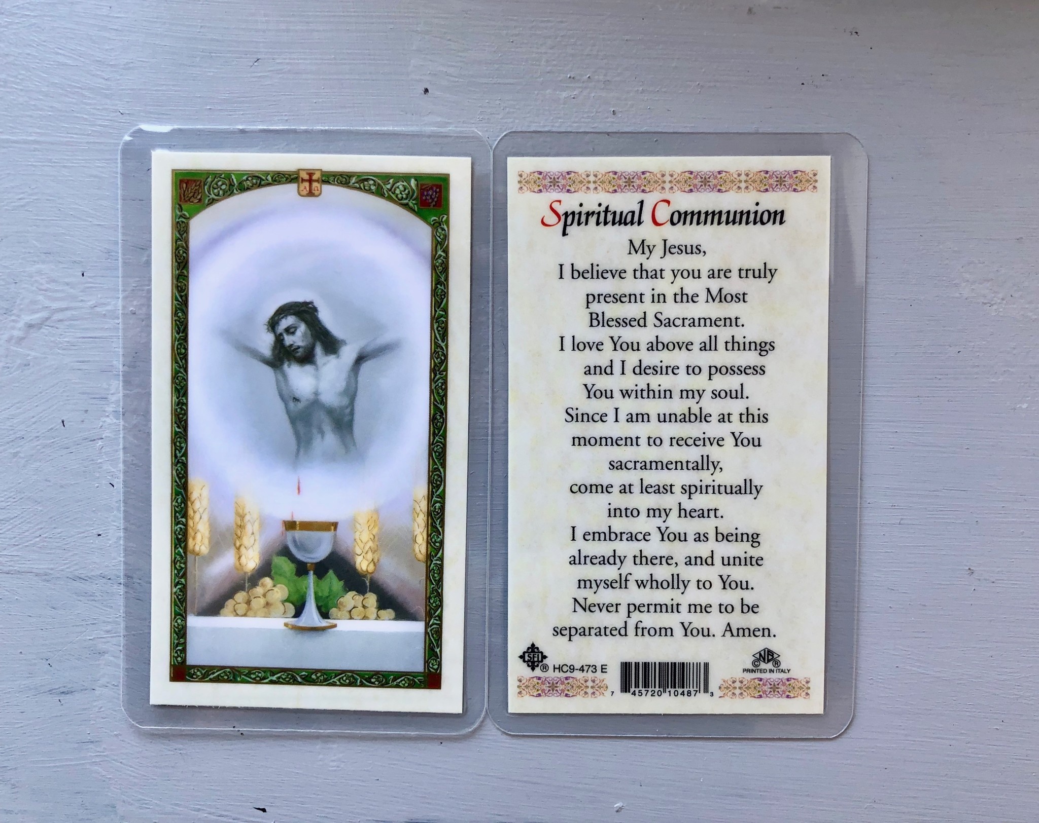Prayer Card-Spiritual Communion - St. Paul's Catholic Books & Gifts