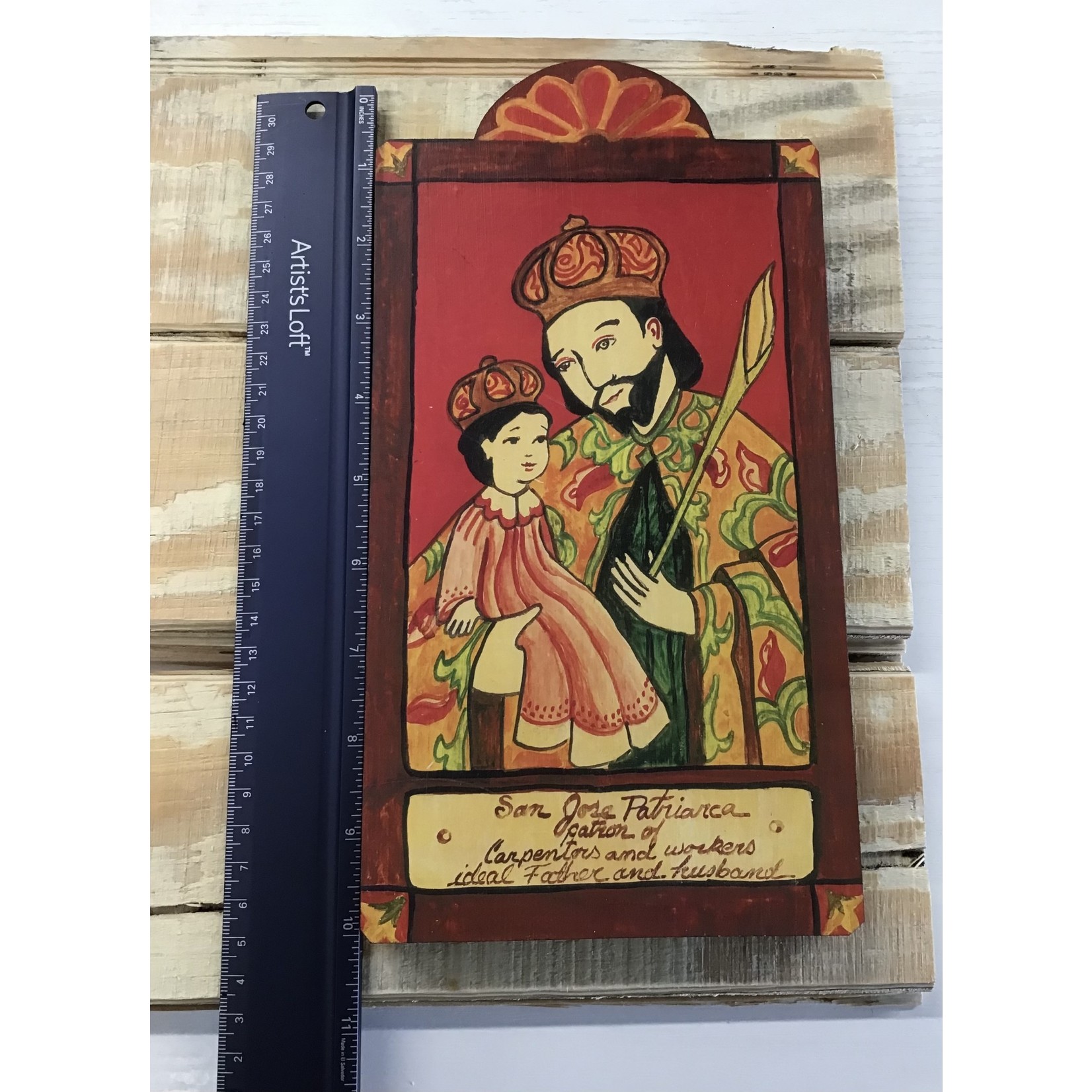 San Jose Patriarca Large Retablo - St Pauls Catholic Books & Gifts