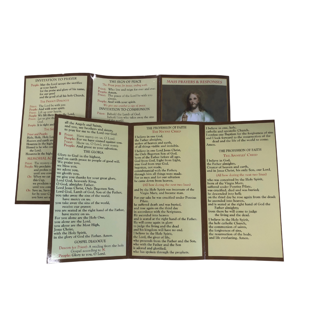 Mass Prayer and Responses Tri-Fold English - St. Paul's Catholic Books ...