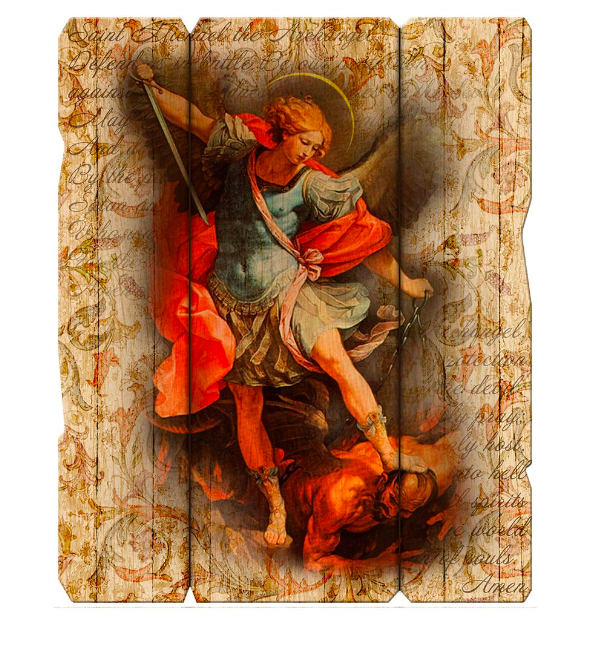 Saint Michael Vintage Wall Plaque - St. Paul's Catholic Books & Gifts