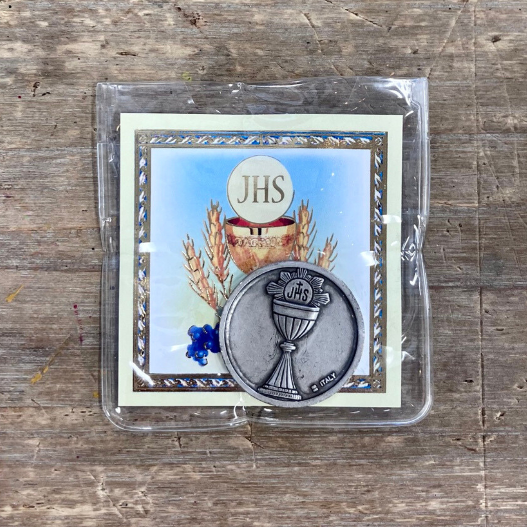 First Communion Pocket Token with Holy Card - St. Paul's Catholic Books ...
