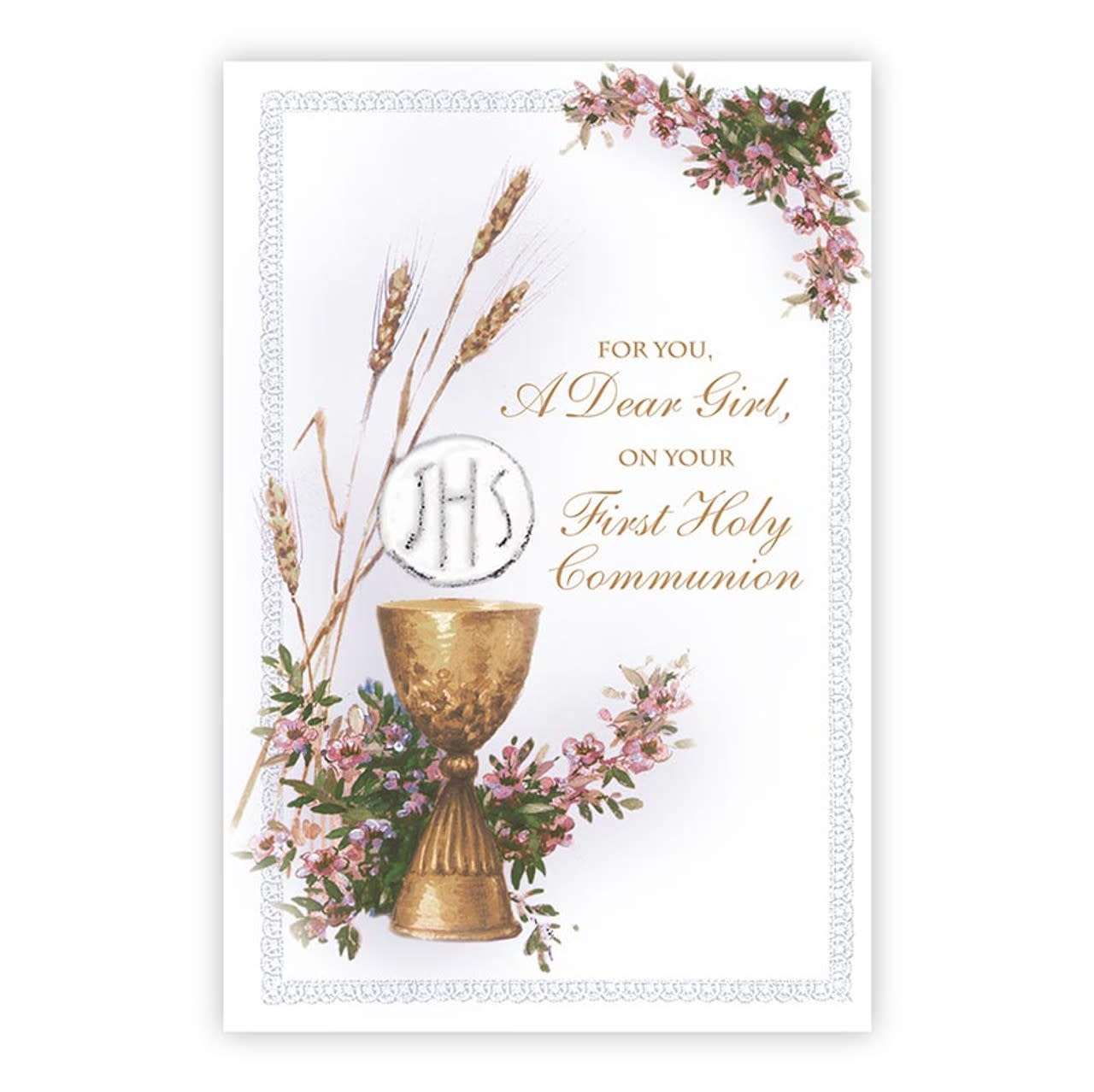 Greeting Card- First Holy Communion Girl - St. Paul's Catholic Books ...