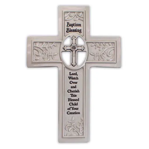 Baptism Blessing Standing Cross - St. Paul's Catholic Books & Gifts