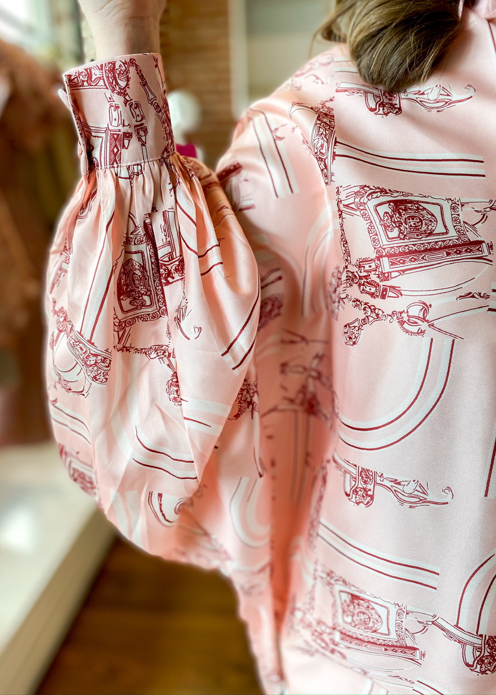 Bat Wing Button Down Blouse - The Fashion of Ruston