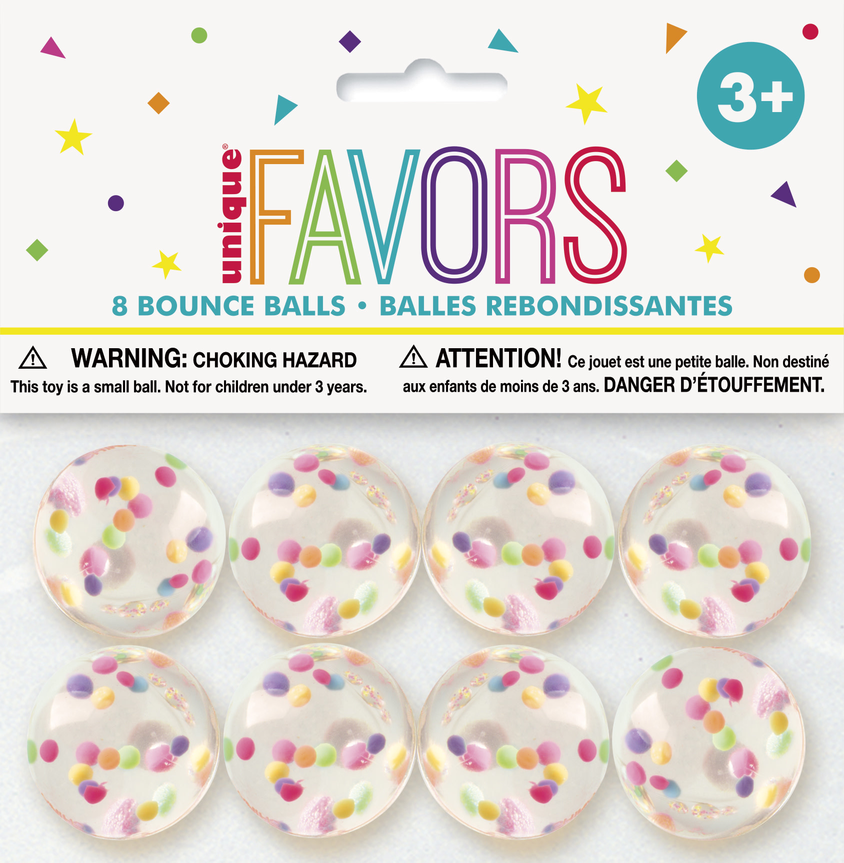 8ct. Clear Bounce Balls - Party Adventure