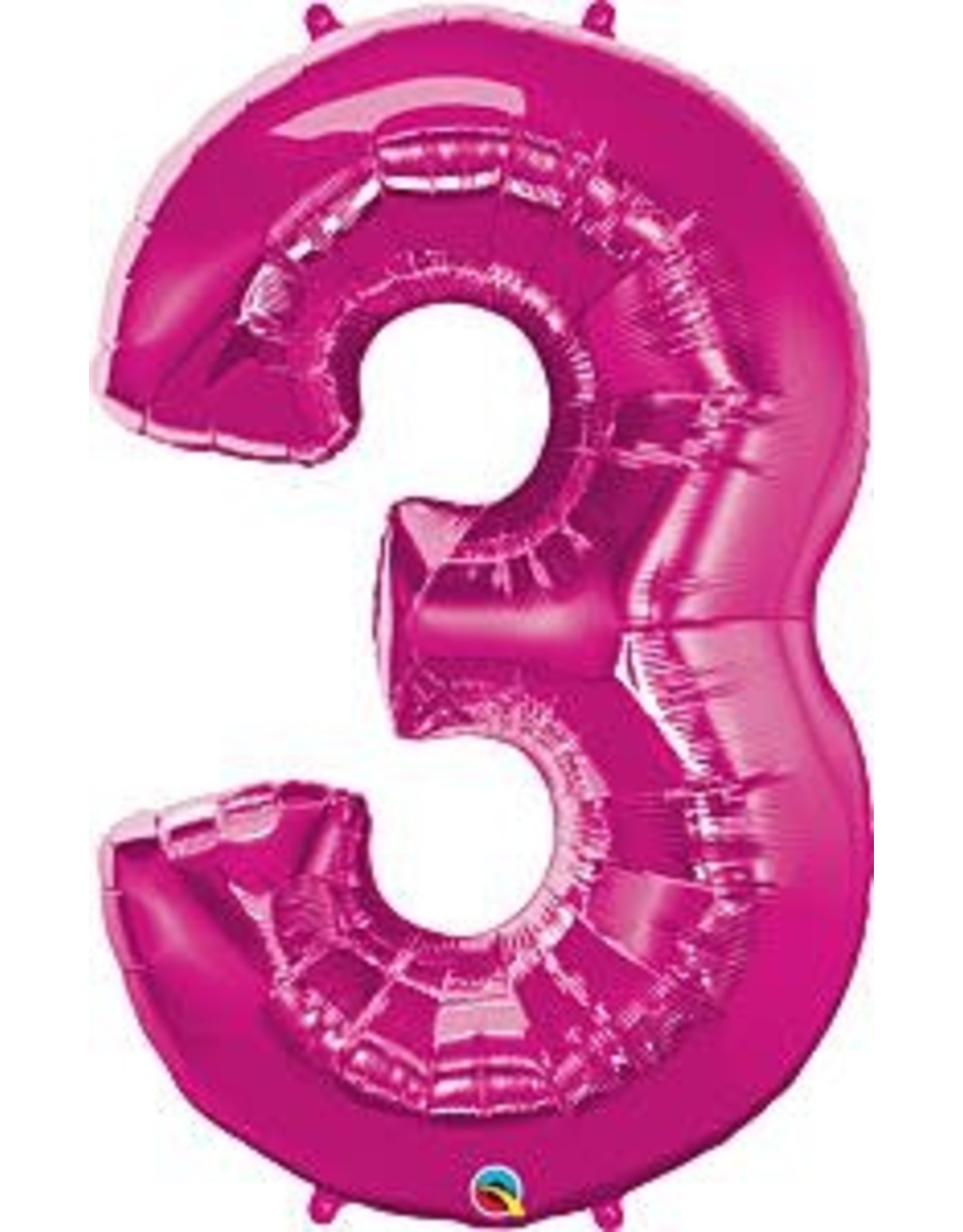 40" Hot Pink Numbered Balloons - Party Adventure