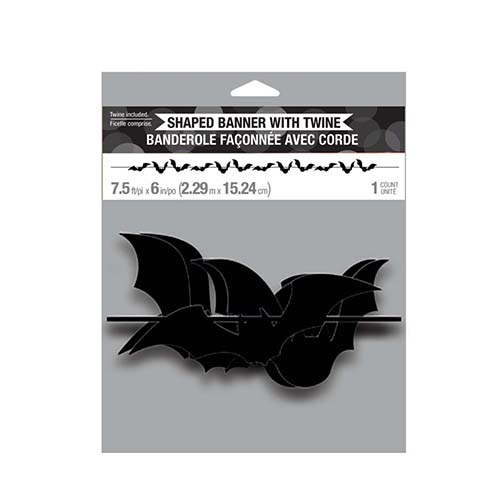 Creative Converting 7' Halloween Bat Shaped Banner - 1ct. - Party Adventure