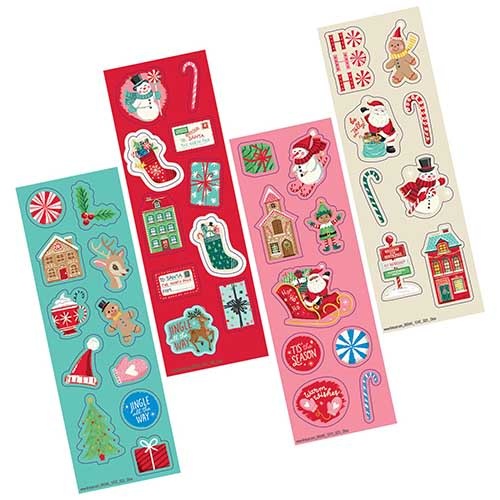 Amscan Christmas Sticker Sheets - 36 sheets - Party Adventure