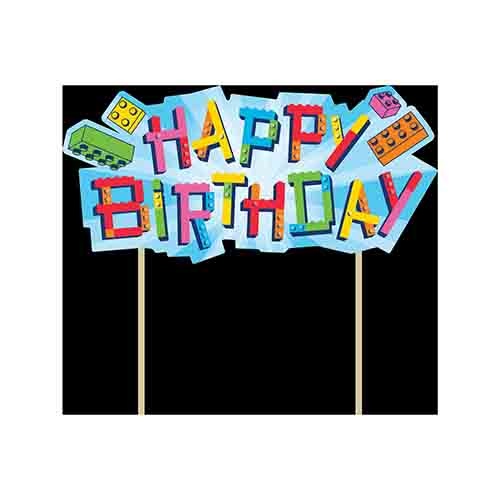 Creative Converting Block Bash Cake Topper - 1ct. - Party Adventure
