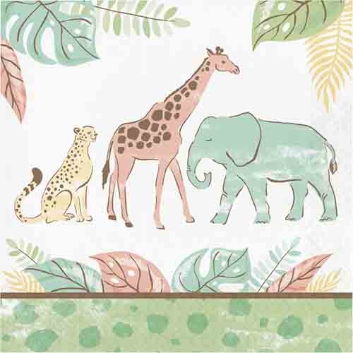 Creative Converting Safari Baby Shower Lunch Napkins - 16ct. - Party ...