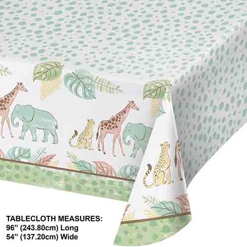 Creative Converting Safari Baby Shower Paper Tablecover - 1ct. (54" x ...