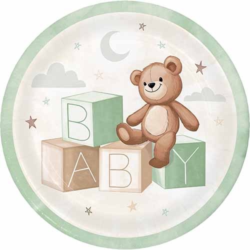 Creative Converting 9" Teddy Bear Plates - 8ct. - Party Adventure